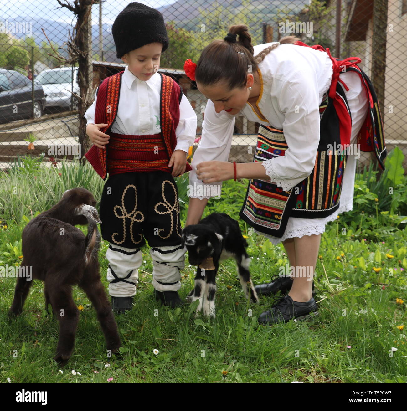Bov, Bulgaria - April 20, 2019: Lazarki day is a Bulgarian traditional ...