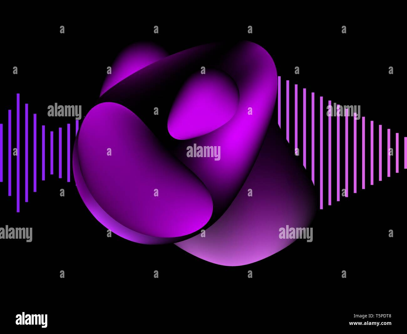 Liquid geometric shape isolated on black. Fluid gradient design. Modern ...