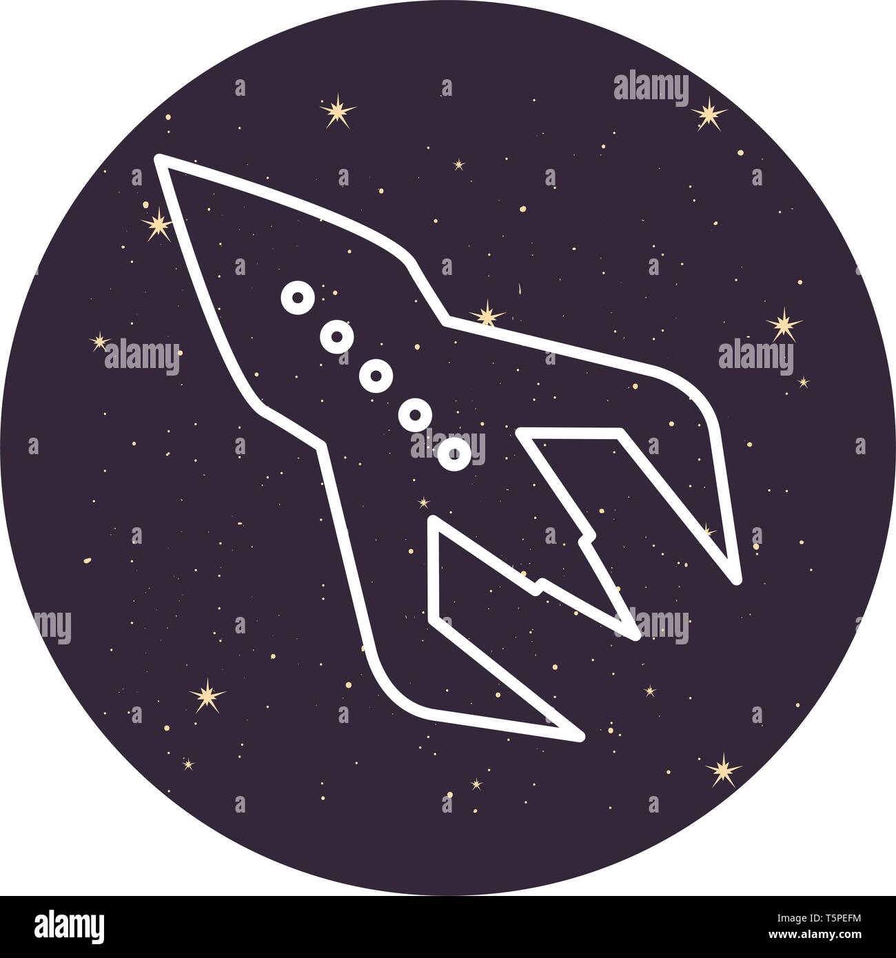 rocket space stars astronomy travel vector illustration Stock Vector ...