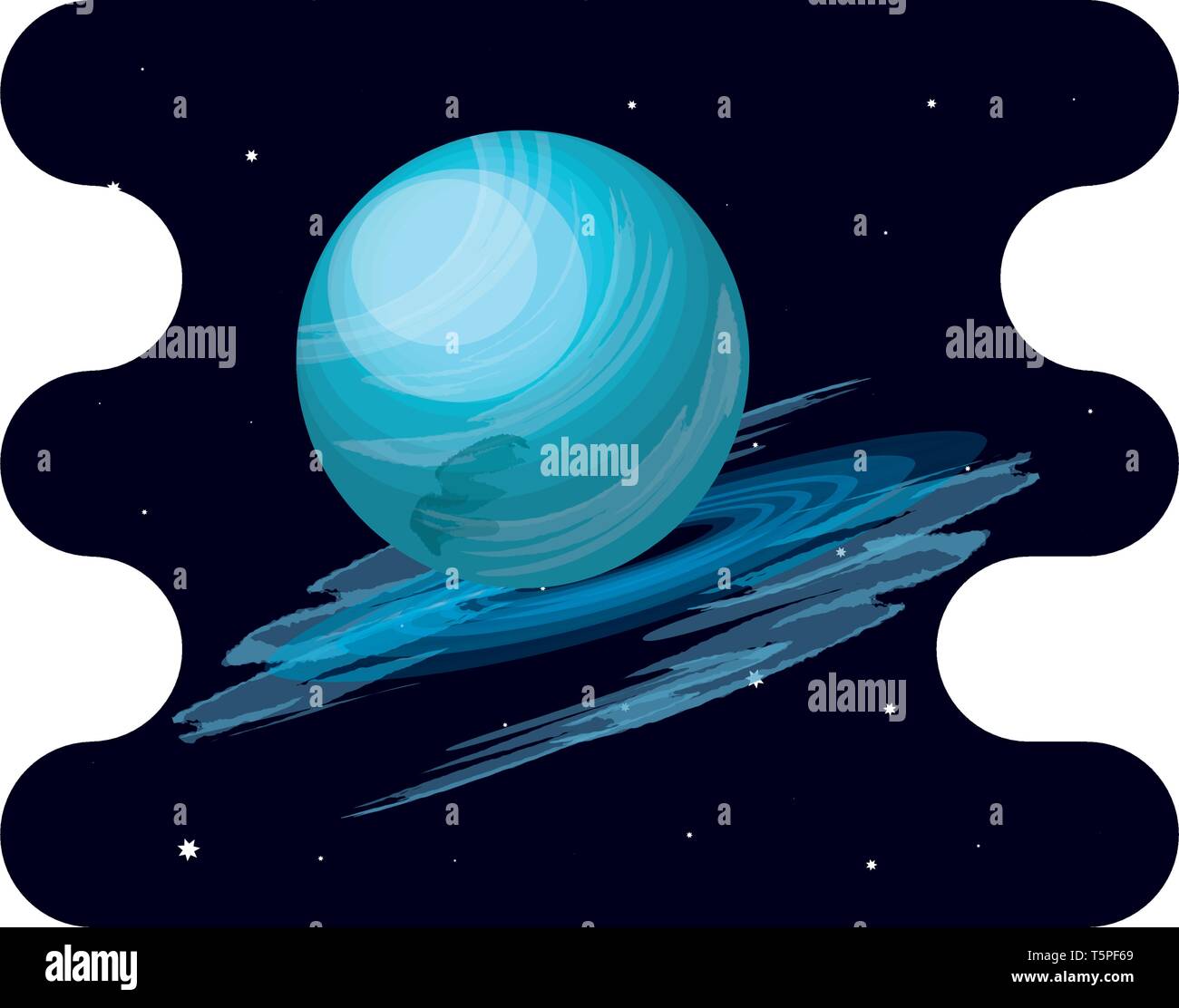 neptune planet scene space vector illustration design Stock Vector ...