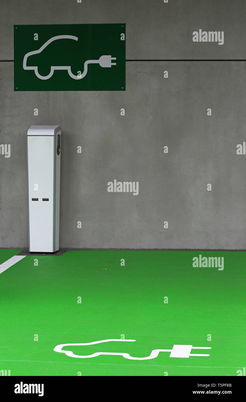 charge column for e-cars in Switzerland Stock Photo - Alamy