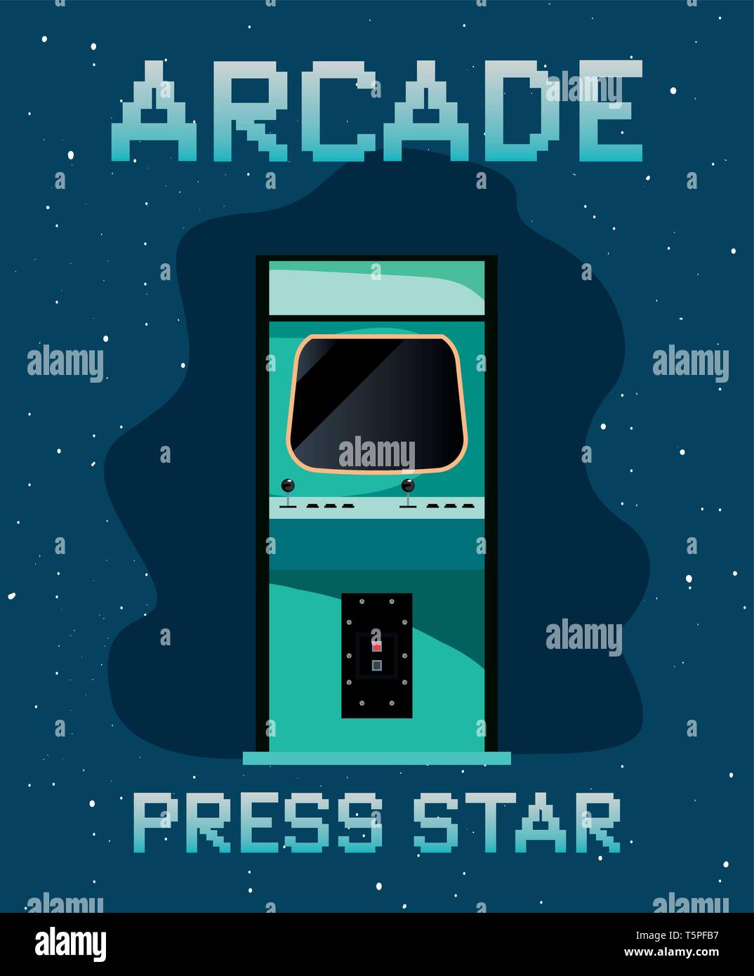 arcade machine video game retro vector illustration design Stock Vector ...