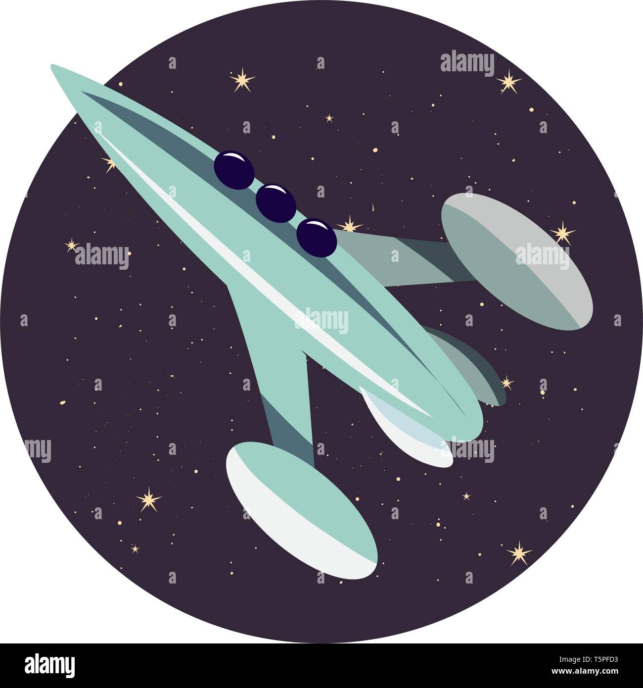 rocket spaceship travel explorer space vector illustration Stock Vector ...
