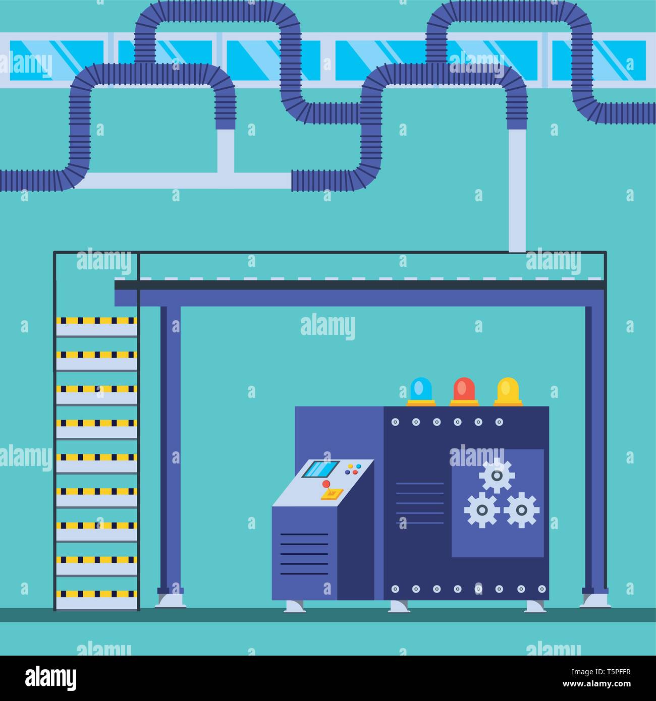 Inside windows manufacturing factory Stock Vector Images - Alamy