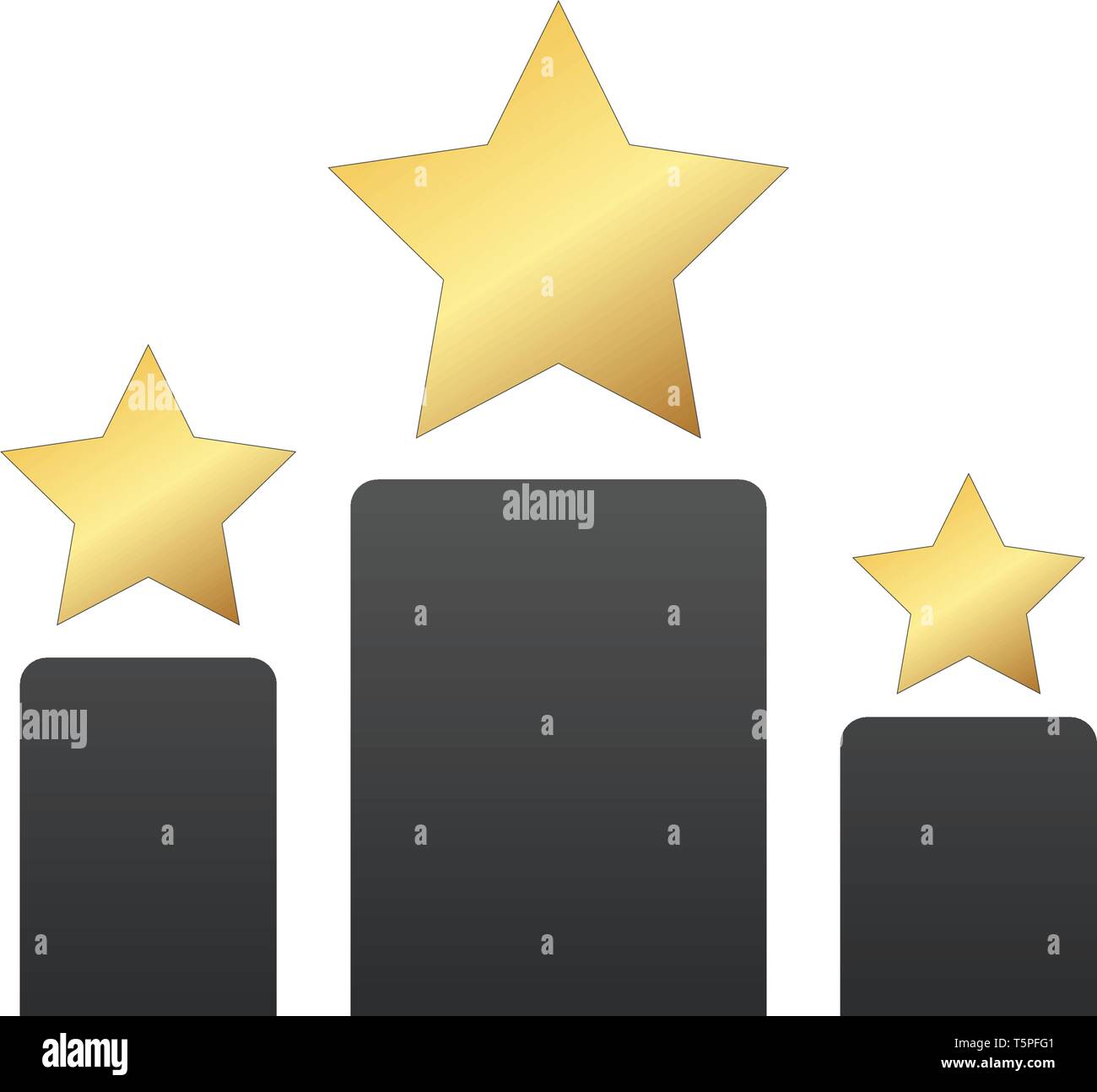 stars prize, stars on different size podium icon. gold, silver bronze ...