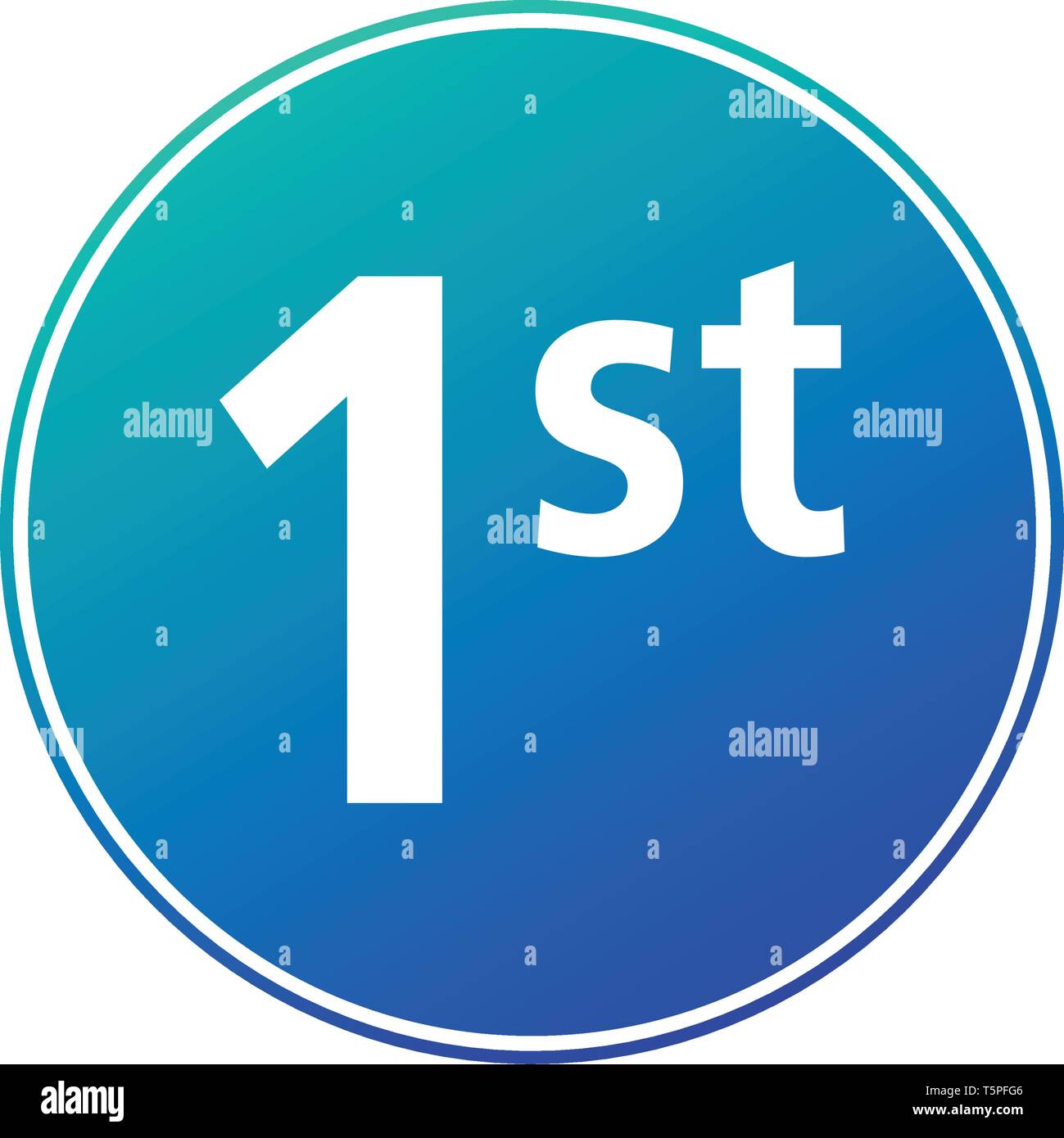 First place in circle. Business abstract circle logo. Vector ...