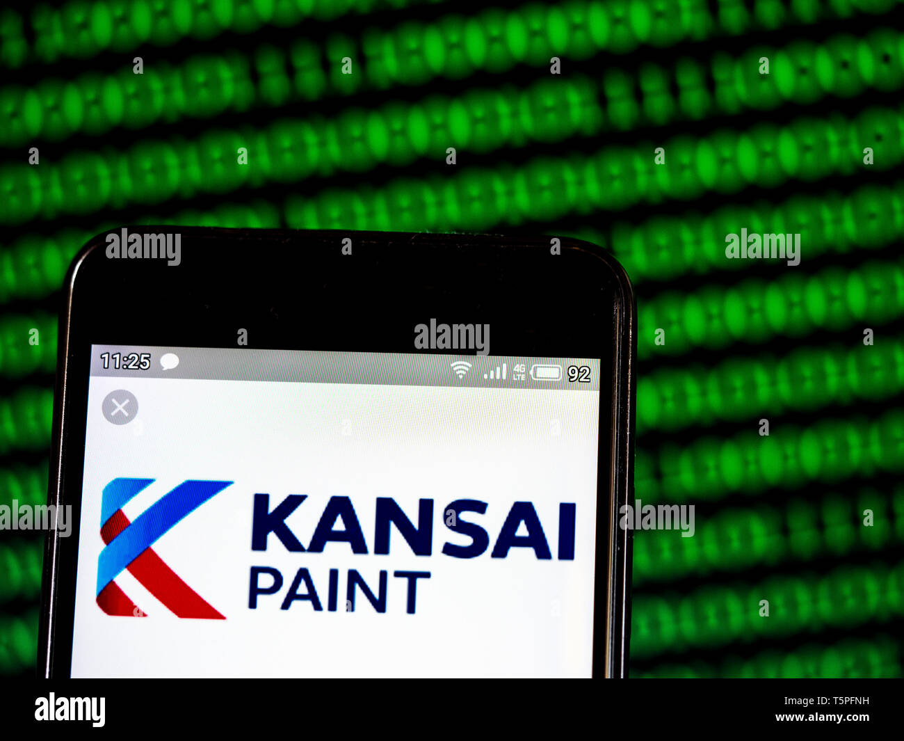 In this photo illustration a Kansai Paint Co.,Ltd. logo seen displayed ...