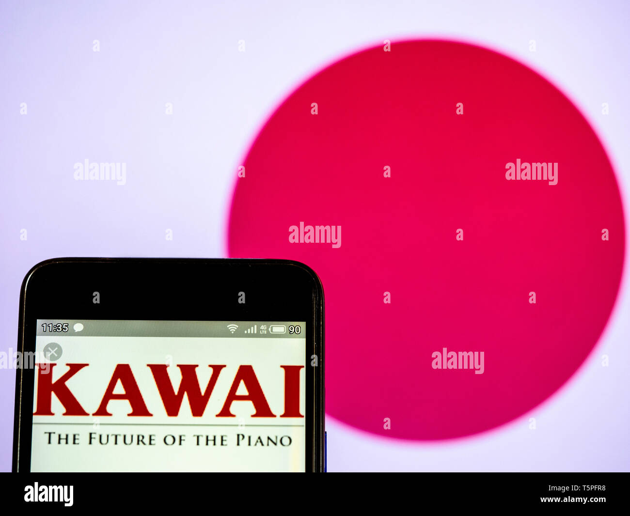 In this photo illustration a Kawai Musical Instruments Manufacturing Co ...