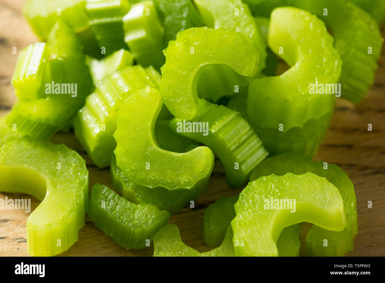 Raw Green Organic Celery Ready to Chop Stock Photo - Alamy