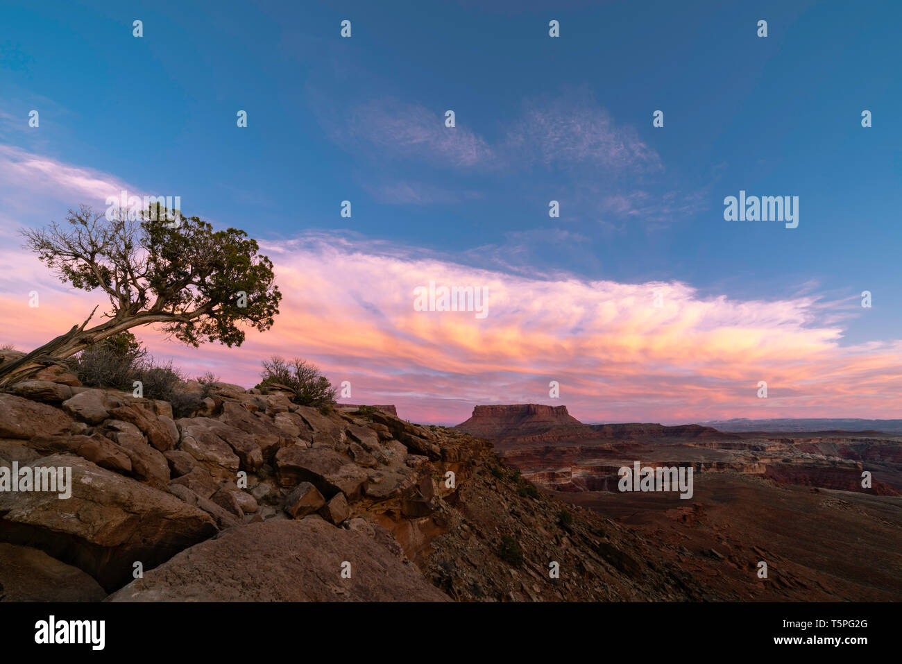 The sunset view looking southwesterly from Murphy Hogback, along the ...