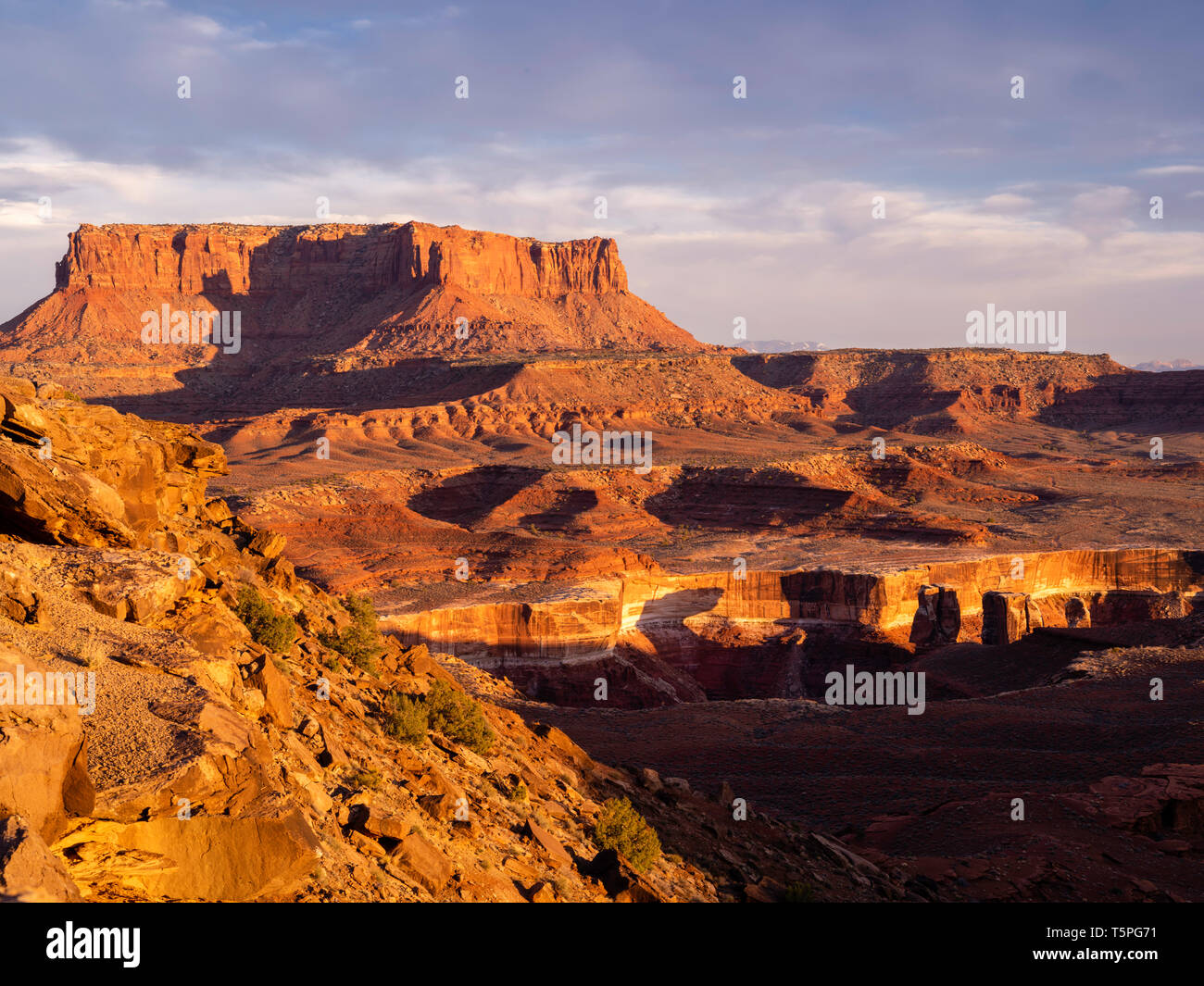 The sunset view looking southwesterly from Murphy Hogback, along the ...