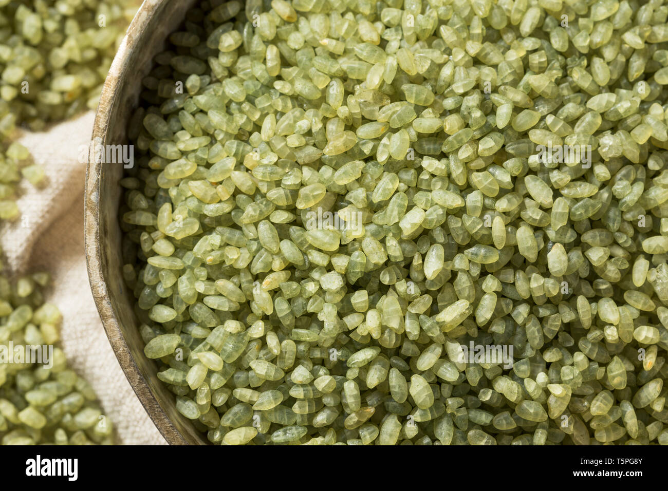 Raw Organic Green Bamboo Rice in a Bowl Stock Photo - Alamy