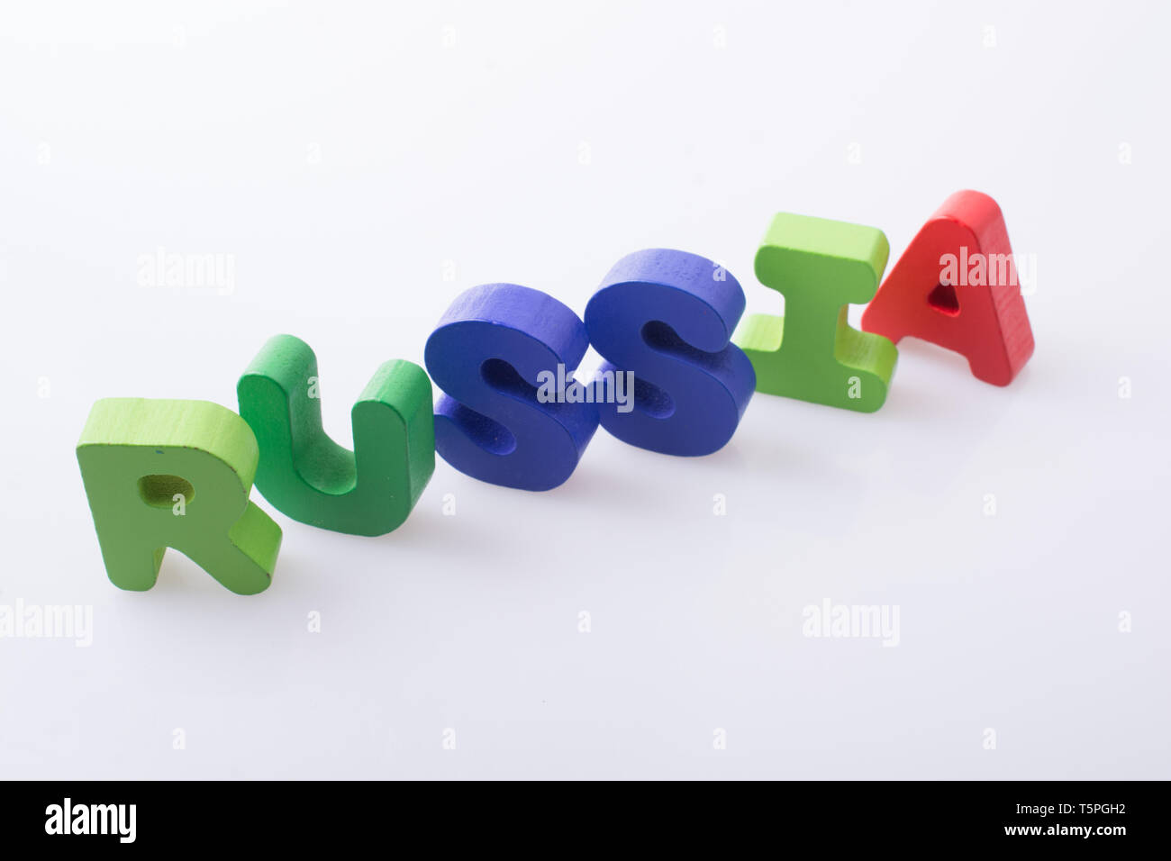 the word Russia written with colorful letter blocks Stock Photo - Alamy