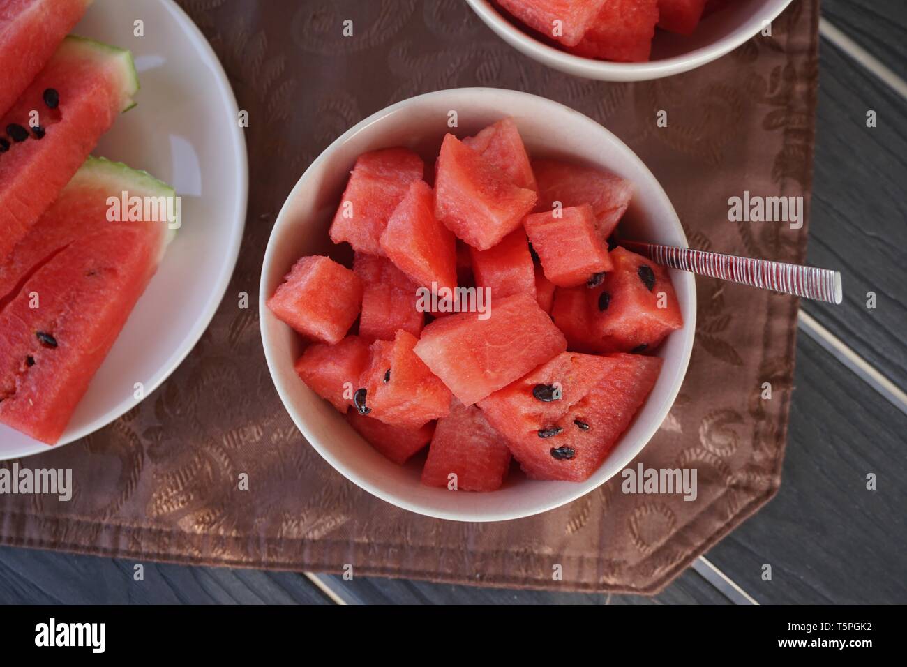 Melon pieces hi-res stock photography and images - Alamy