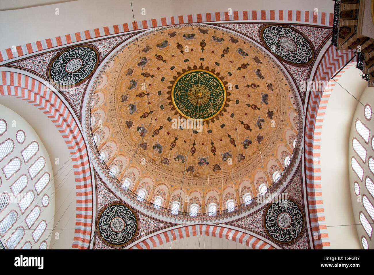 Inner view of dome in Ottoman architecture in, Istanbul, Turkey Stock ...
