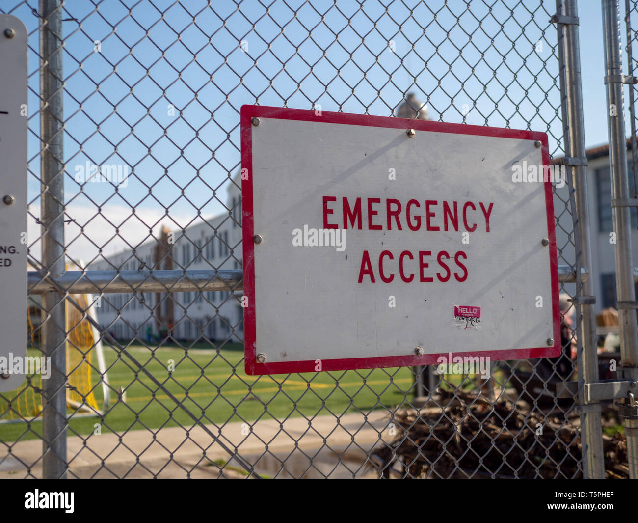 Emergency exit sign school hi-res stock photography and images - Alamy
