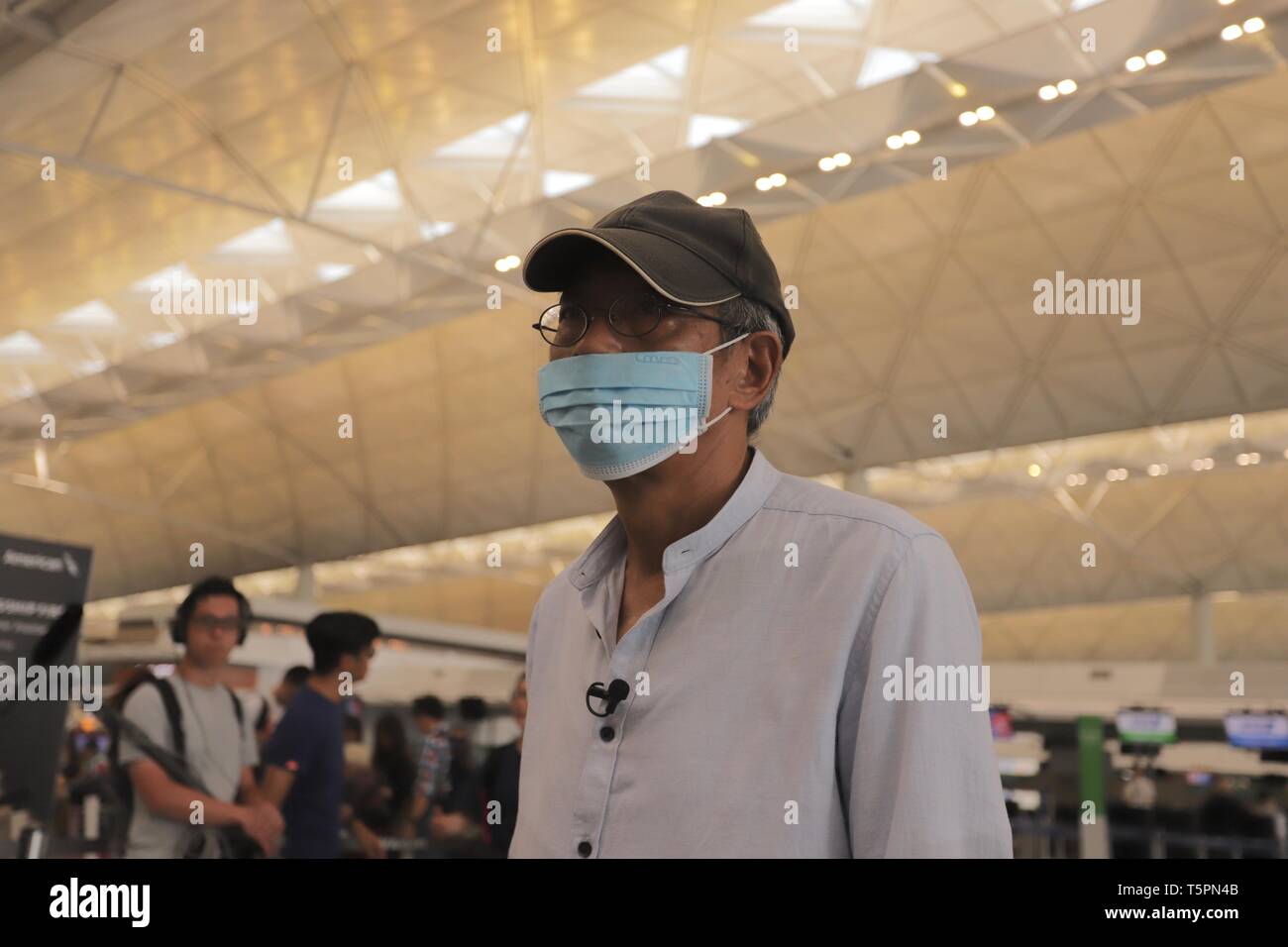Hong Kong, CHINA. 25th Apr, 2019. Former bookseller and the abductee of ...