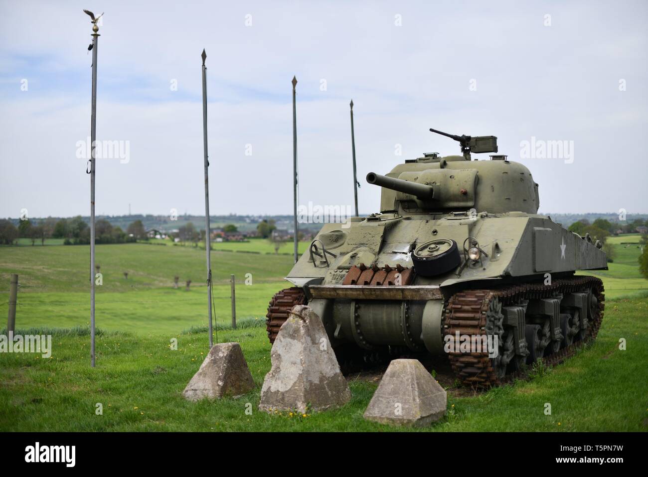 American tank "Sherman Tank M4 A4" from worldwar two, near city of ...