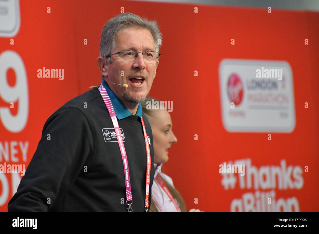 ExCeL London, UK. 26th Apr 2019. Speaker Geoff Wightman at London ...