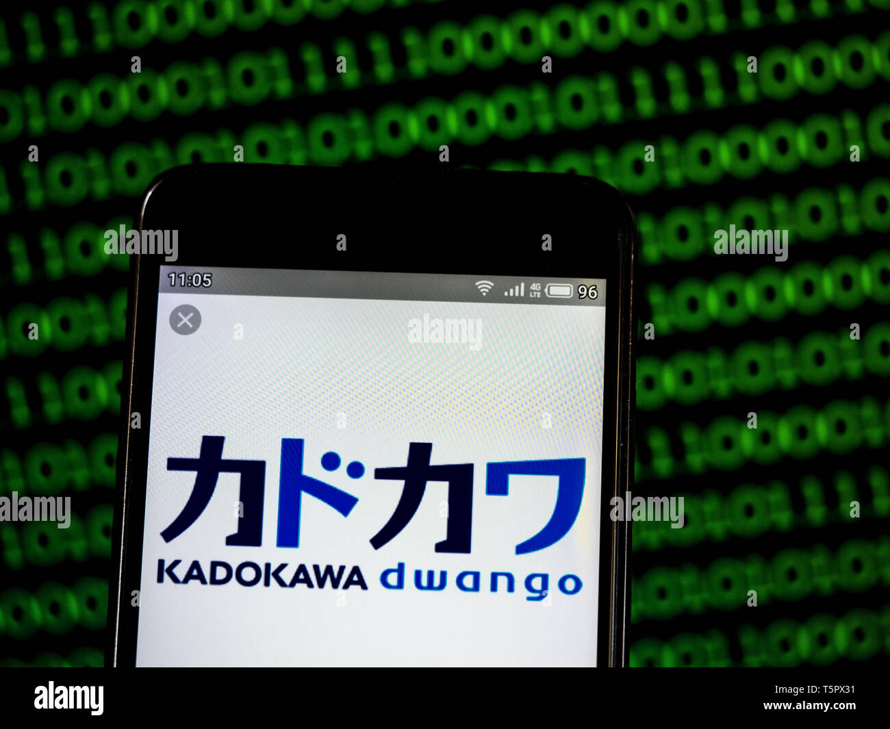 Ukraine. 26th Apr, 2019. In this photo illustration a Kadokawa Dwango ...