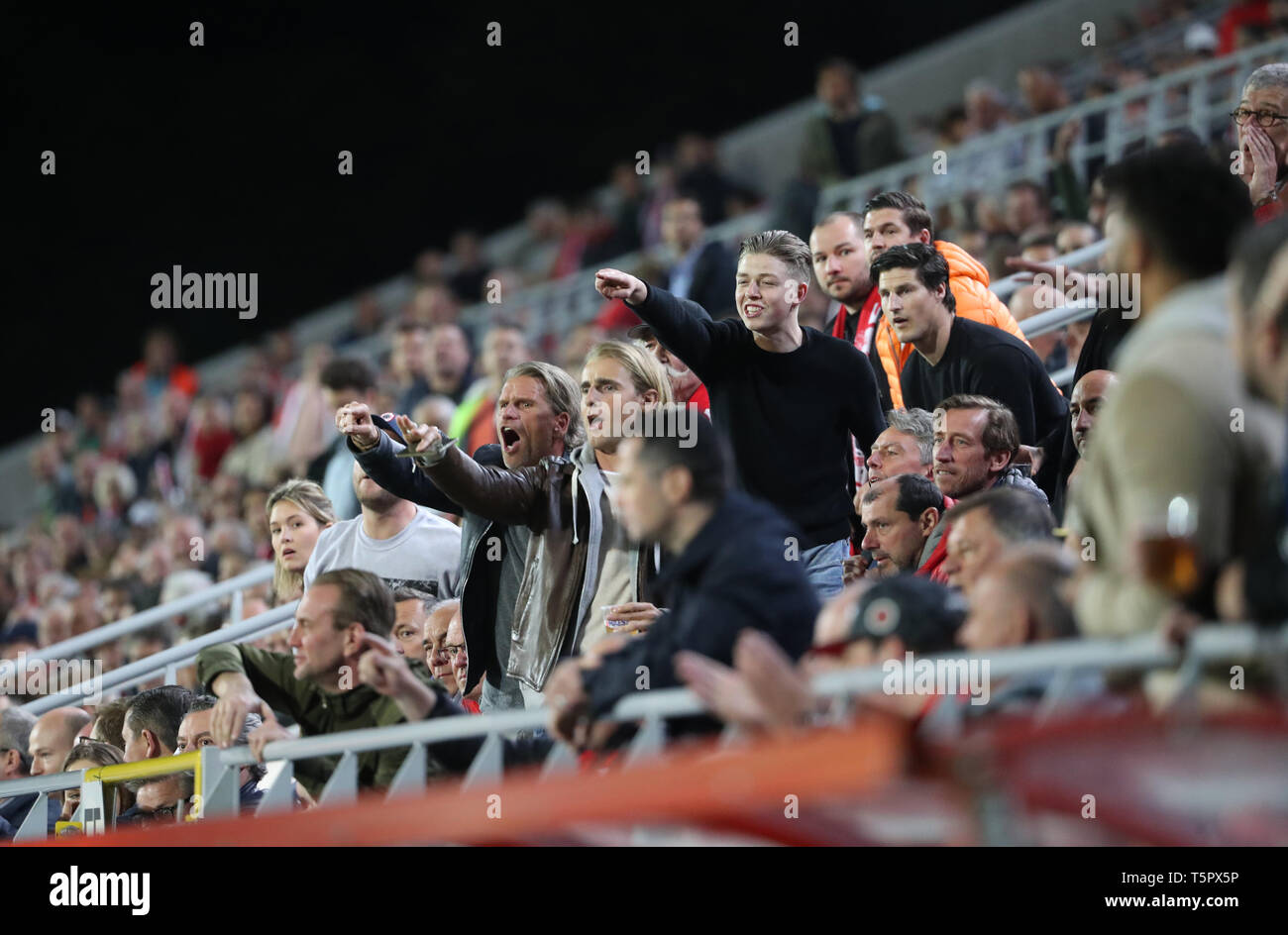 ANTWERP, BELGIUM - APRIL 26: Antwerp's supporters during the Jupiler ...