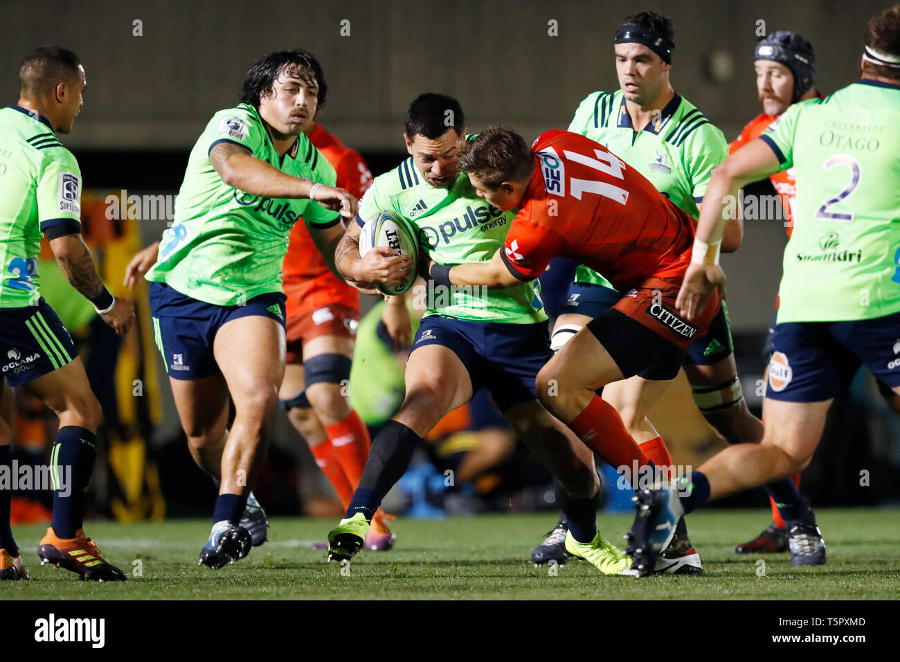 Tokyo, Japan. 26th Apr, 2019. (L to R) Rob Thompson (Highlanders ...
