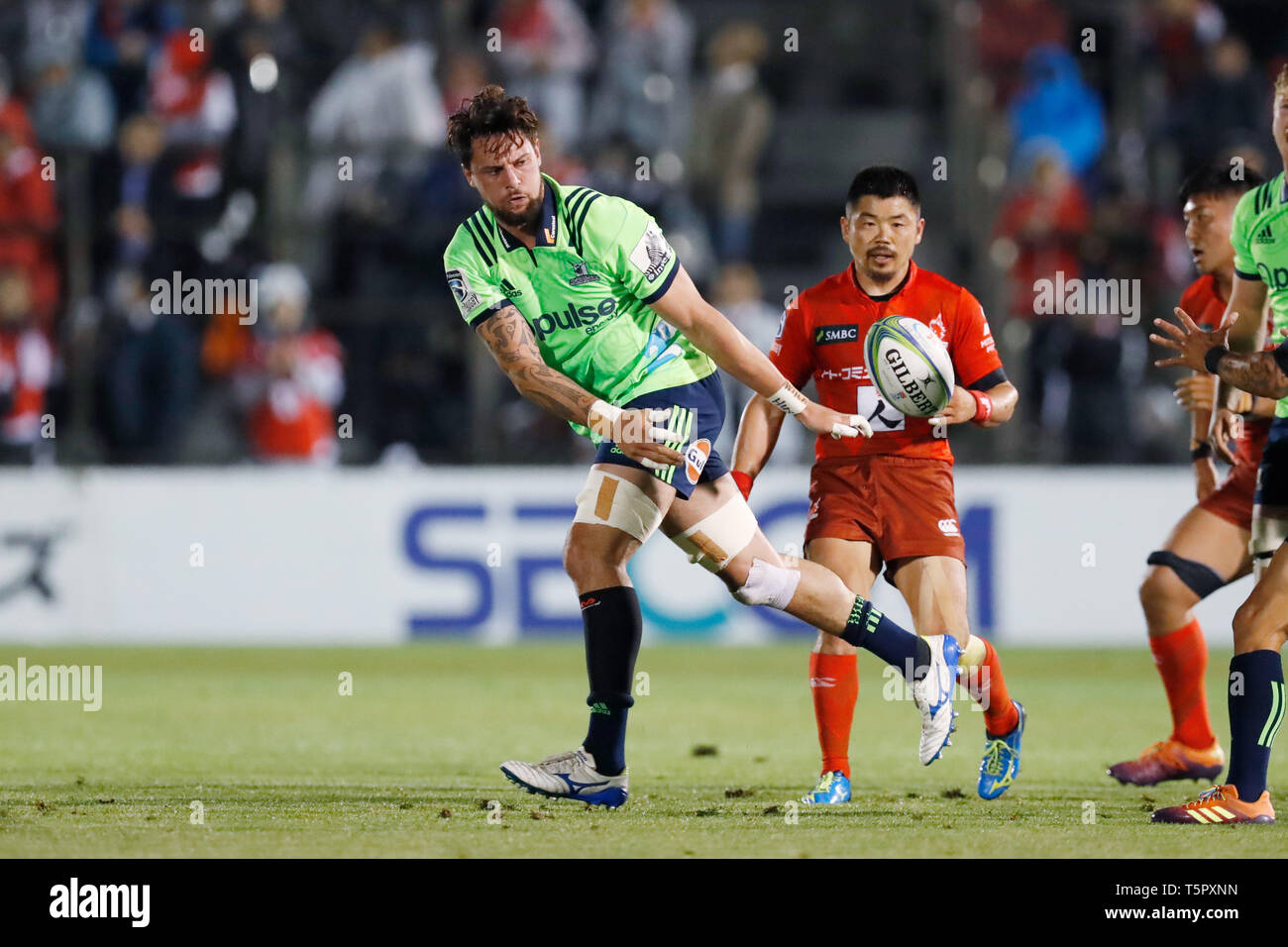 Tokyo, Japan. 26th Apr, 2019. Elliot Dixon (Highlanders) Rugby : 2019 ...