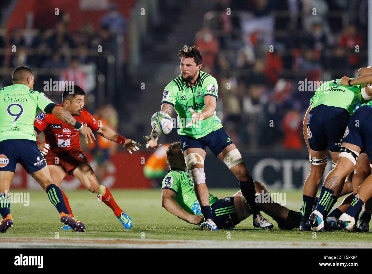 Tokyo, Japan. 26th Apr, 2019. Elliot Dixon (Highlanders) Rugby : 2019 ...
