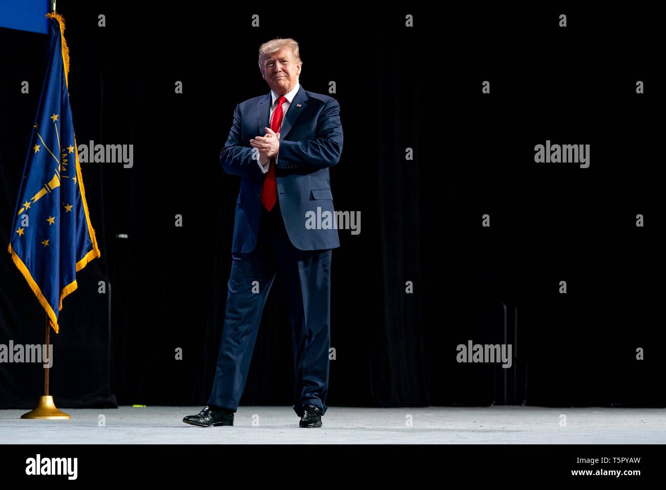 Indianapolis, Indiana, USA. 26th Apr, 2019. U.S President Donald Trump ...