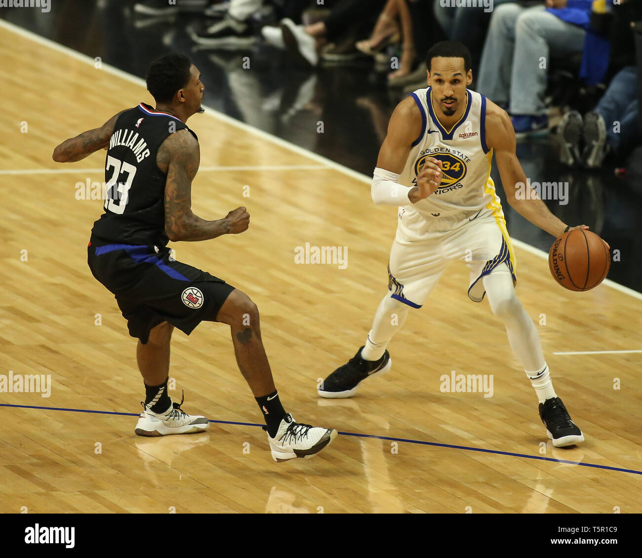 Los Angeles, CA, USA. 26th Apr, 2019. Golden State Warriors guard Shaun ...