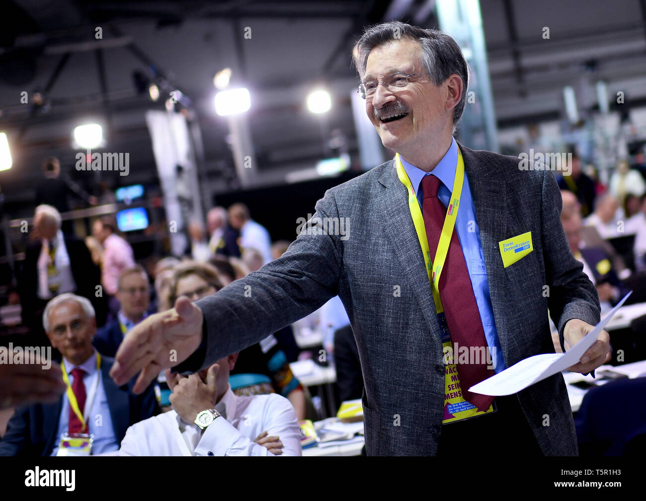 Berlin, Germany. 26th Apr, 2019. Hermann Otto Solms, FDP treasurer, is ...