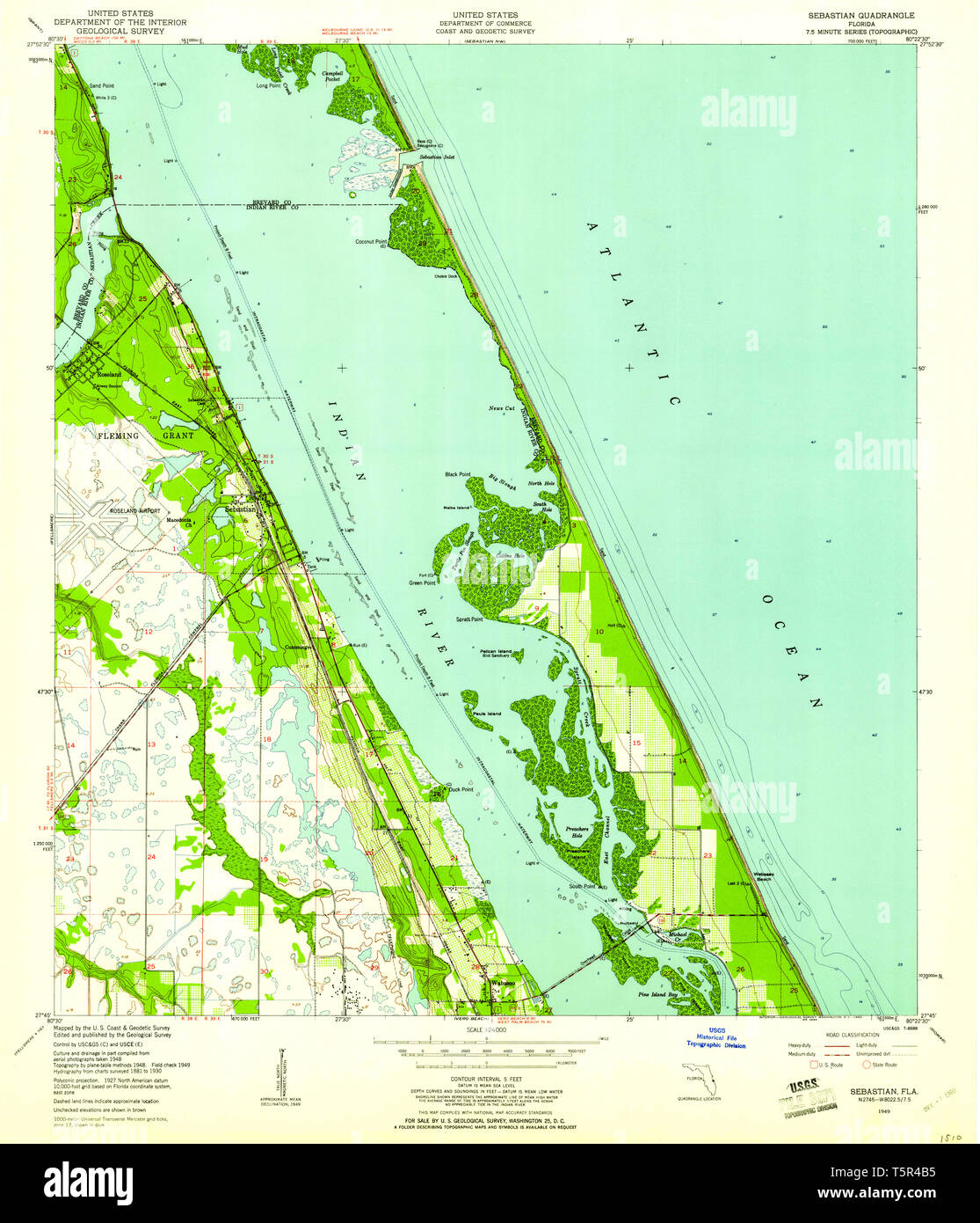 Sebastian florida map hi-res stock photography and images - Alamy