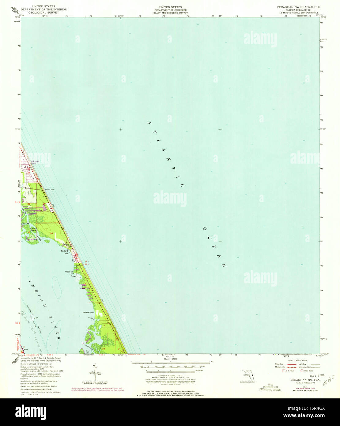 Sebastian florida map hi-res stock photography and images - Alamy