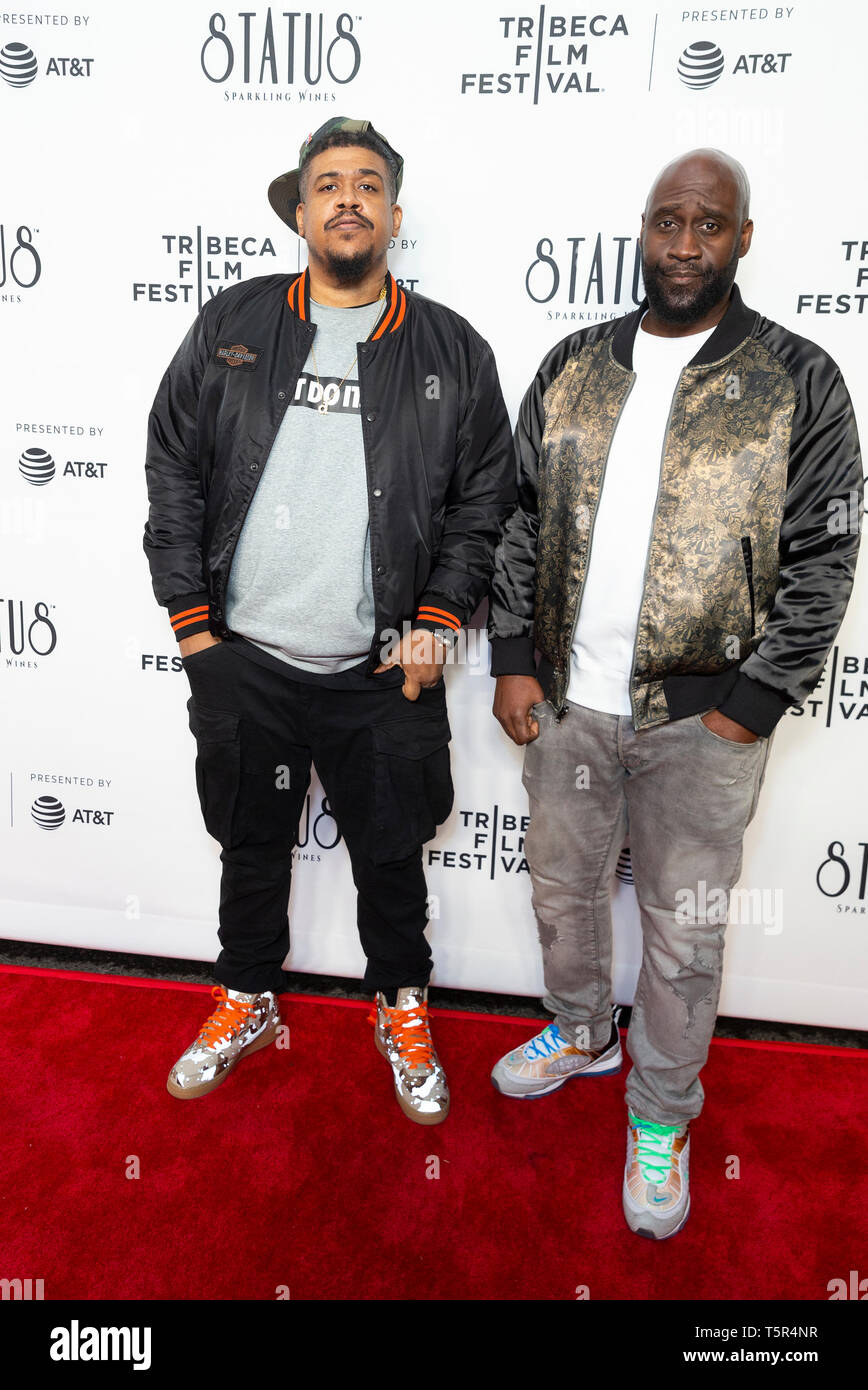 New York, United States. 25th Apr, 2019. Members of Hip Hop trio De La ...