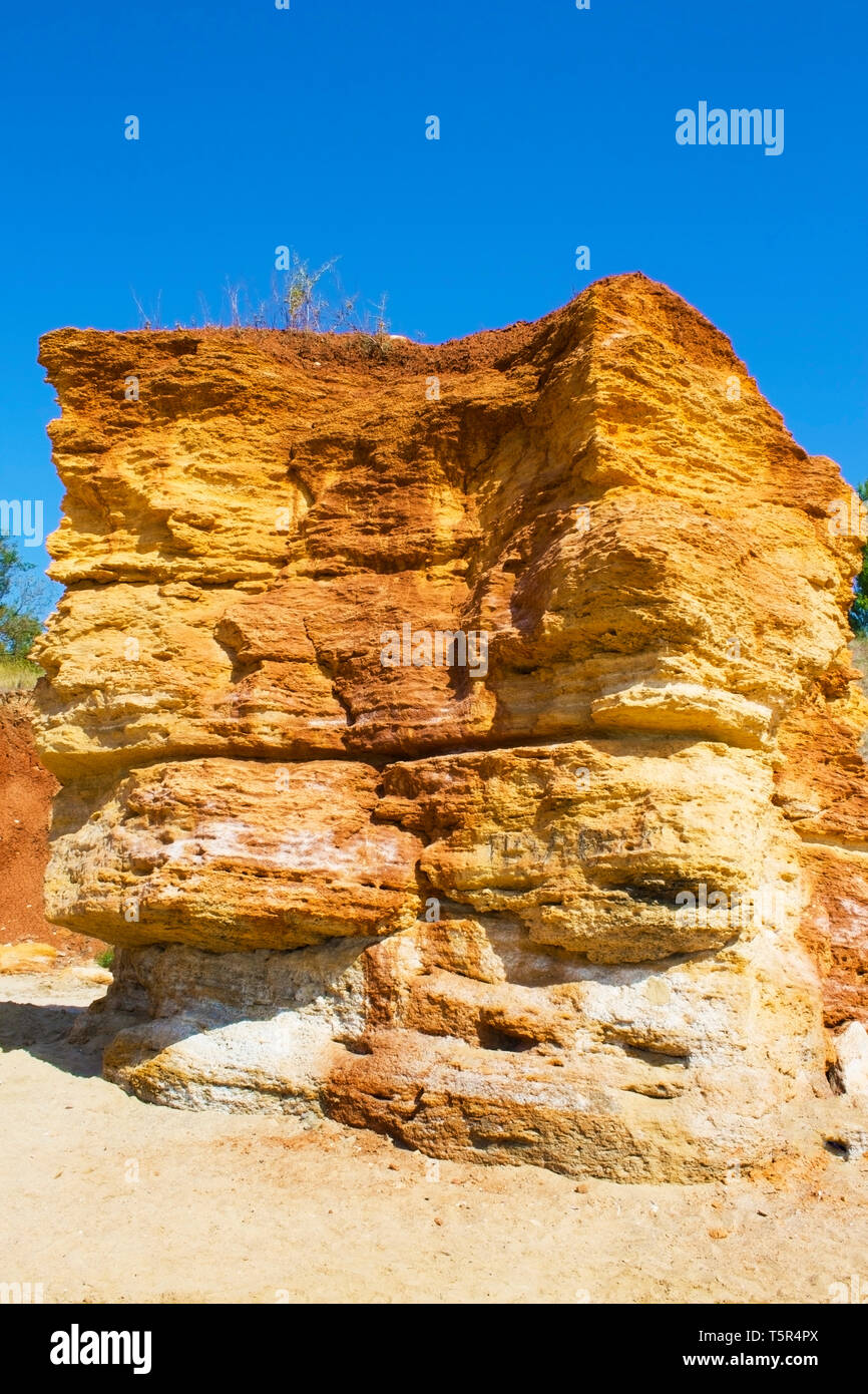 Mountain of clay and sea Stock Photo - Alamy
