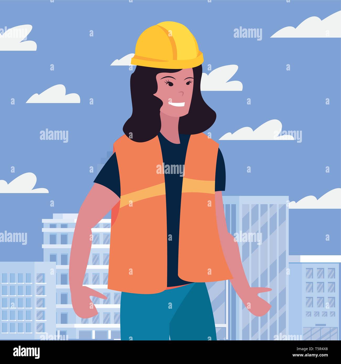 worker woman employee labour day vector illustration Stock Vector Image ...