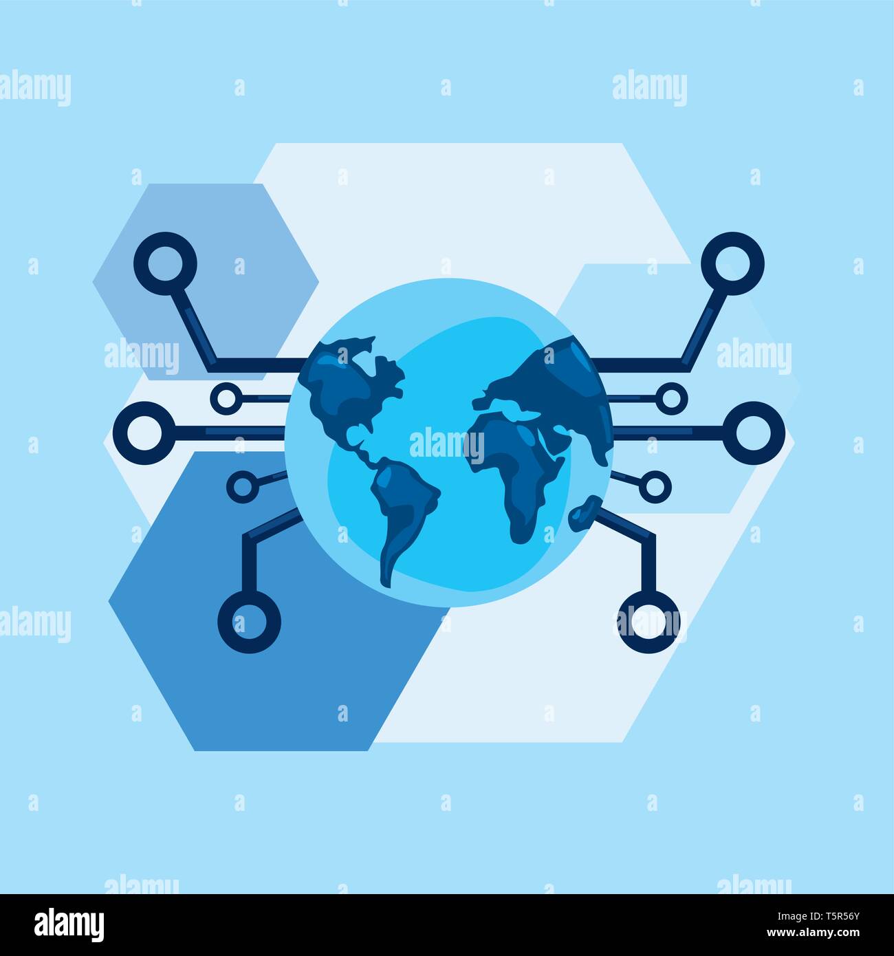 world connection cyber security vector illustration design Stock Vector ...