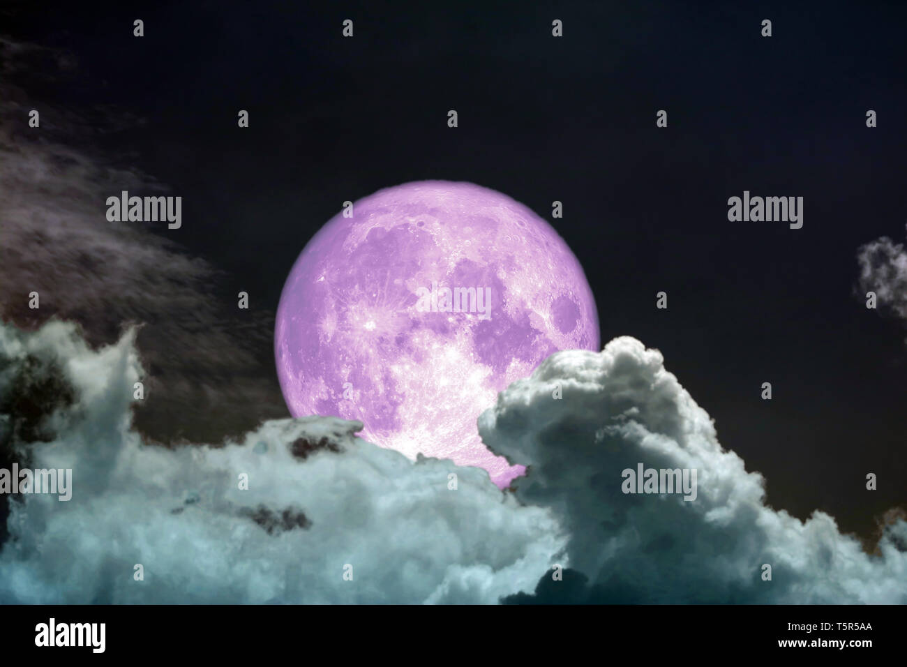 hunger moon back on silhouette heap cloud on sunset sky, Elements of ...