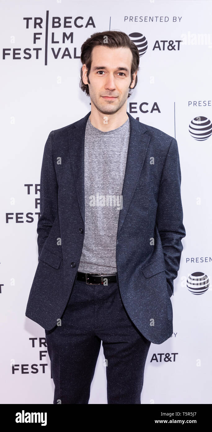 John Behlmann attends the "Standing Up, Falling Down" premiere during ...