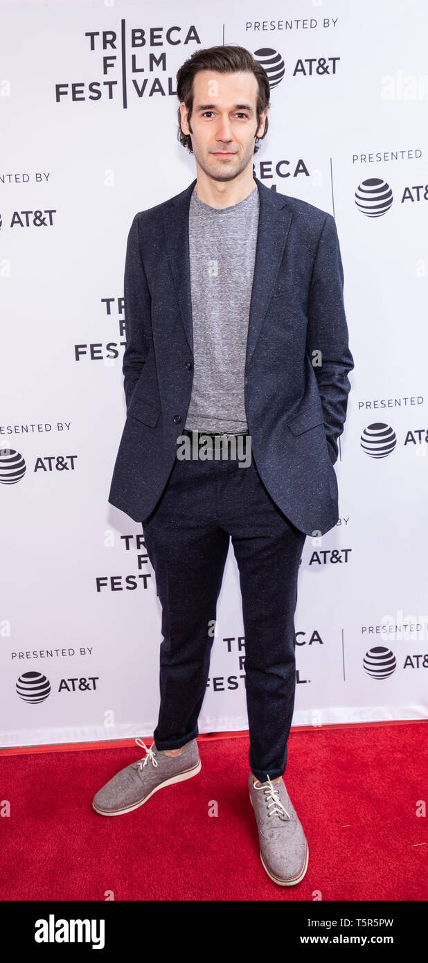 John Behlmann attends the "Standing Up, Falling Down" premiere during ...