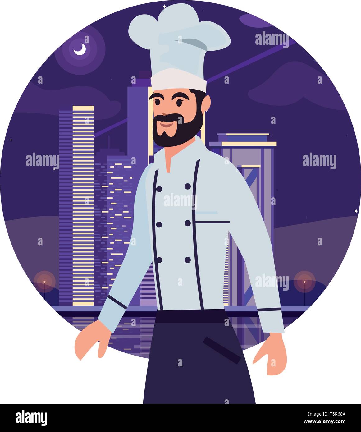 chef man profession labour day vector illustration design Stock Vector ...