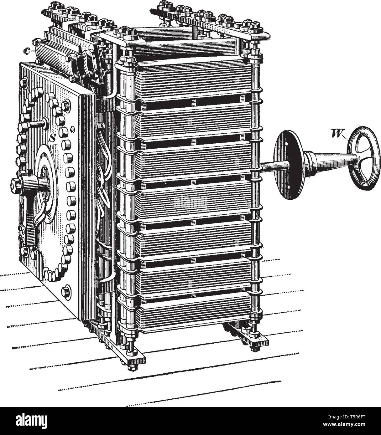 Field Rheostat is a relatively small rheostat that is attached to ...