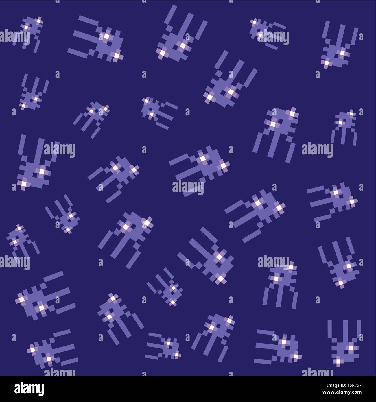screen invaders battle video game retro vector illustration design ...