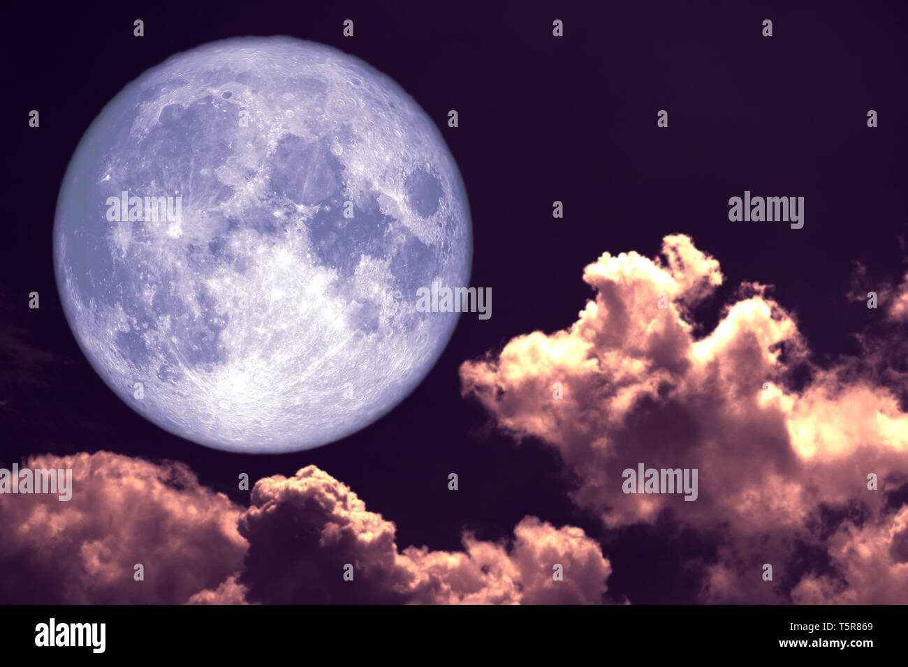 worm moon back on silhouette heap cloud on sunset sky, Elements of this ...