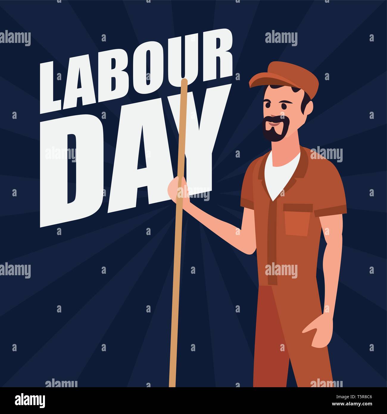 street sweeper employee labour day vector illustration design Stock ...
