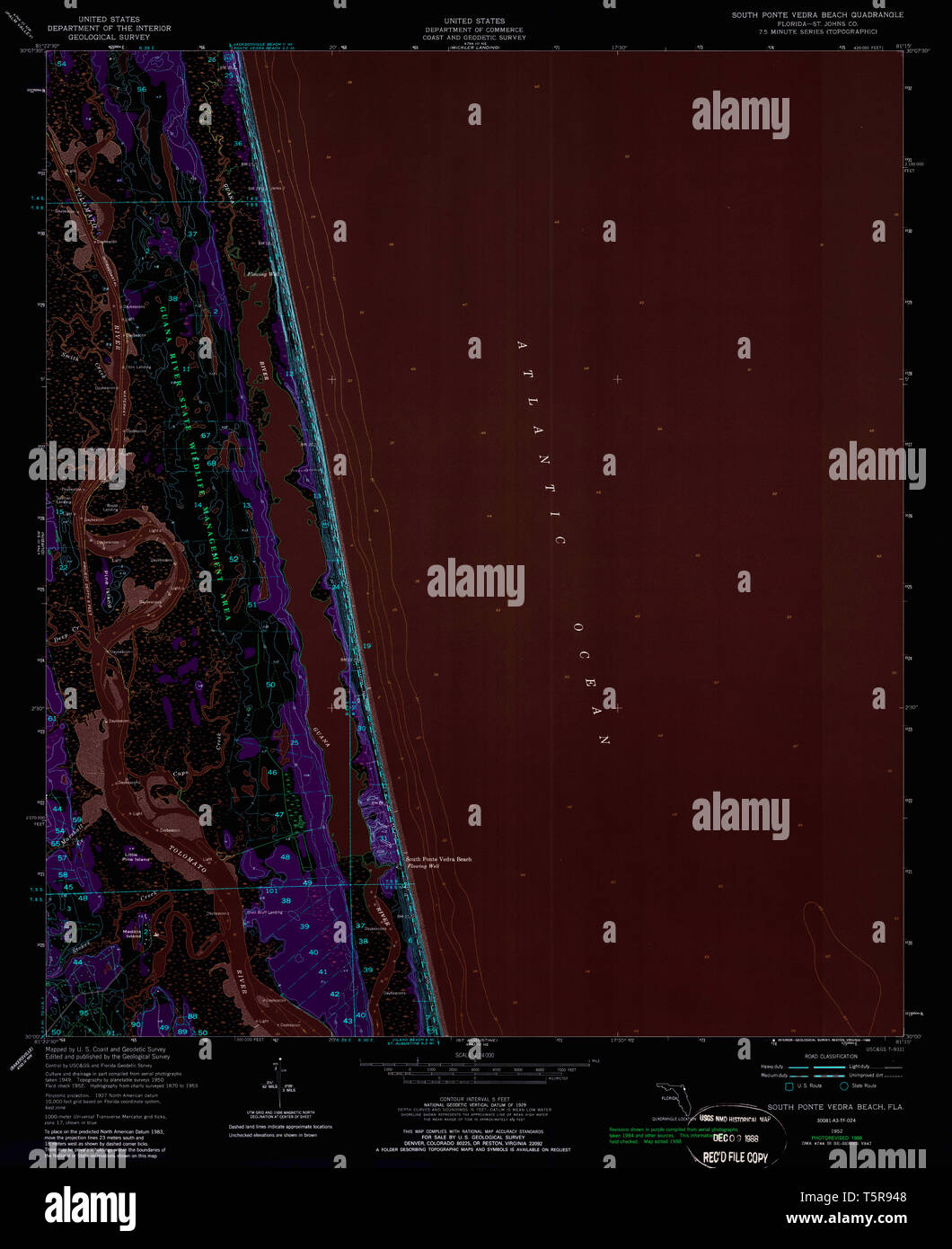 Ponte vedra beach map hi-res stock photography and images - Alamy