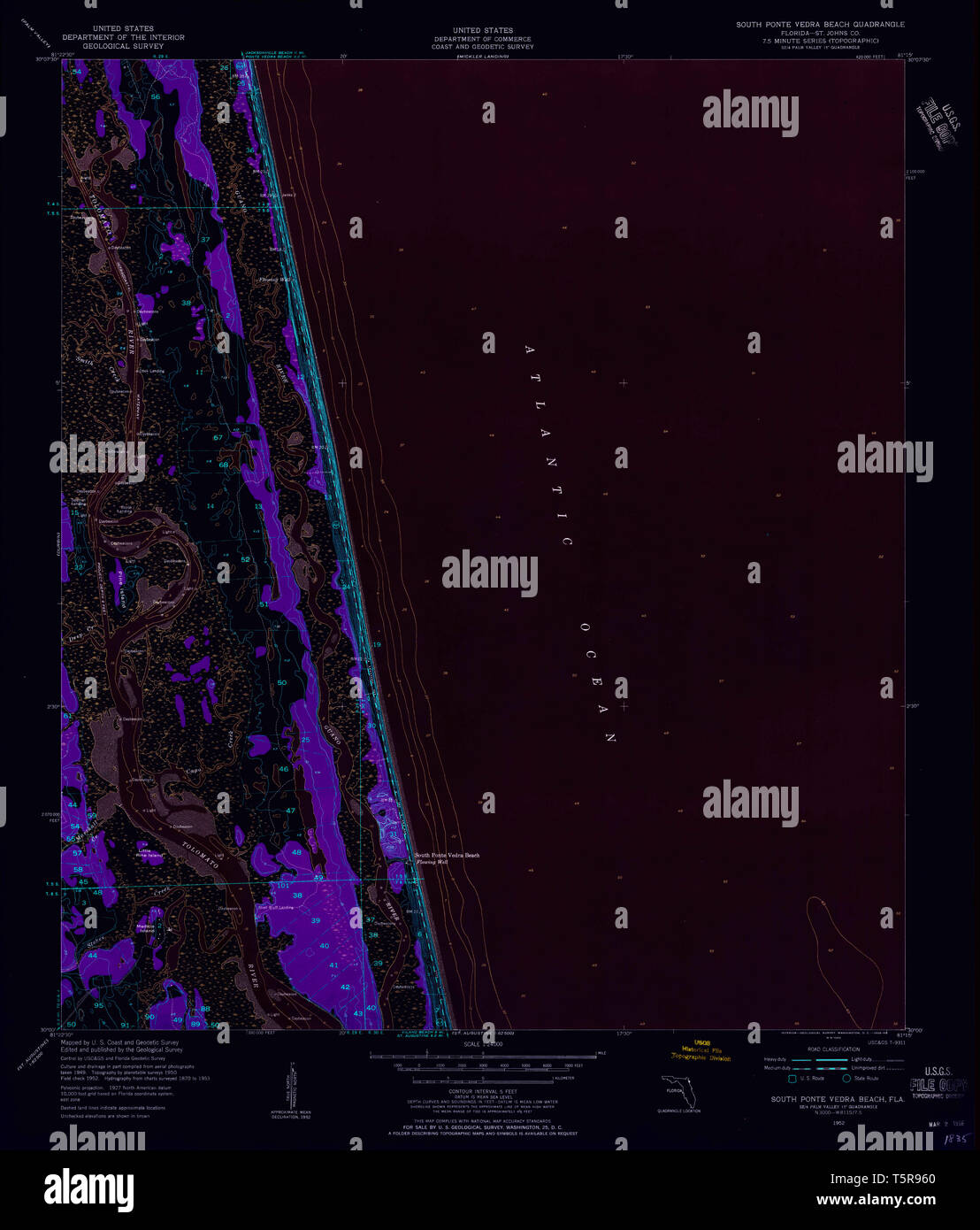 Map of ponte vedra beach hi-res stock photography and images - Alamy