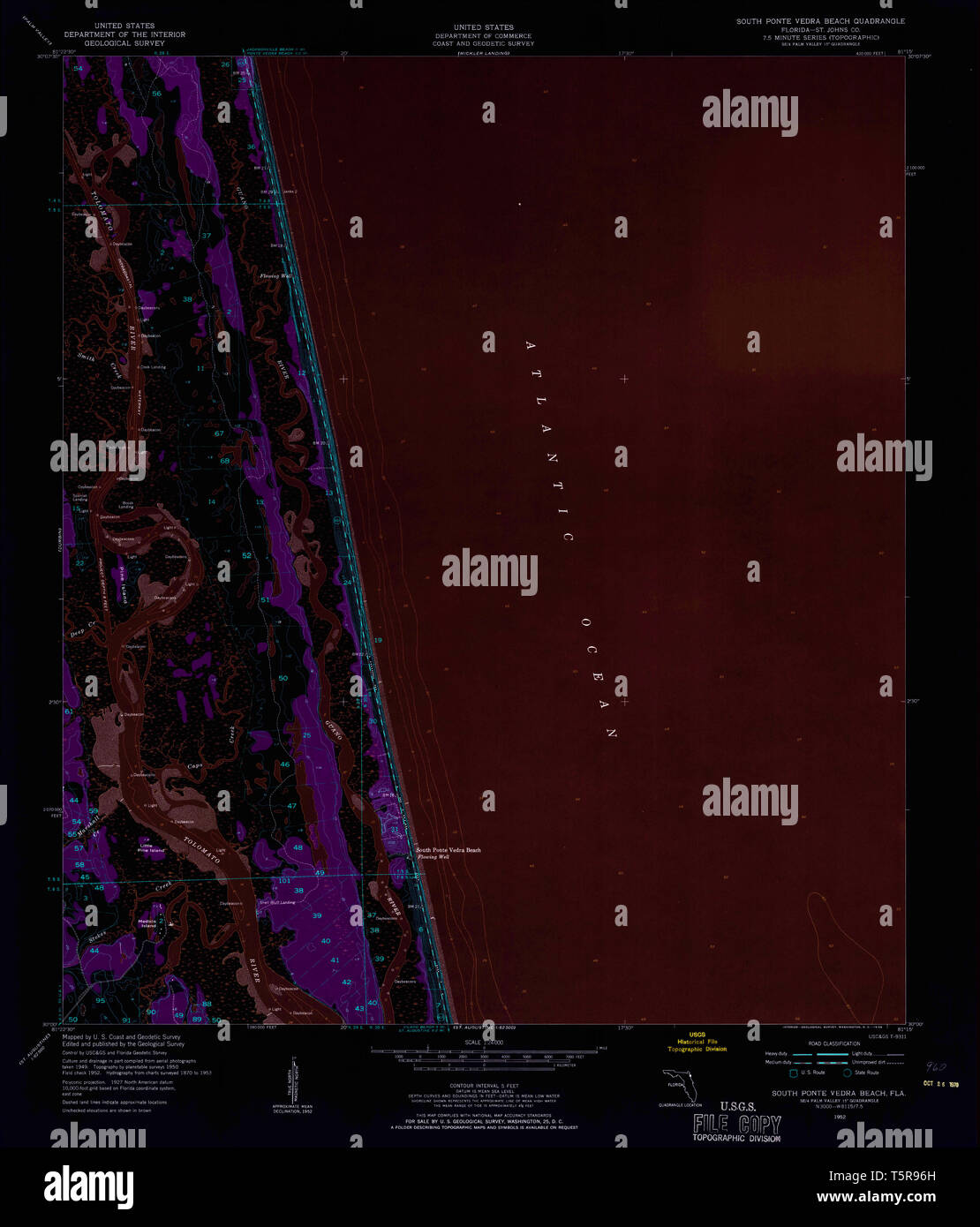 Ponte vedra beach map hi-res stock photography and images - Alamy