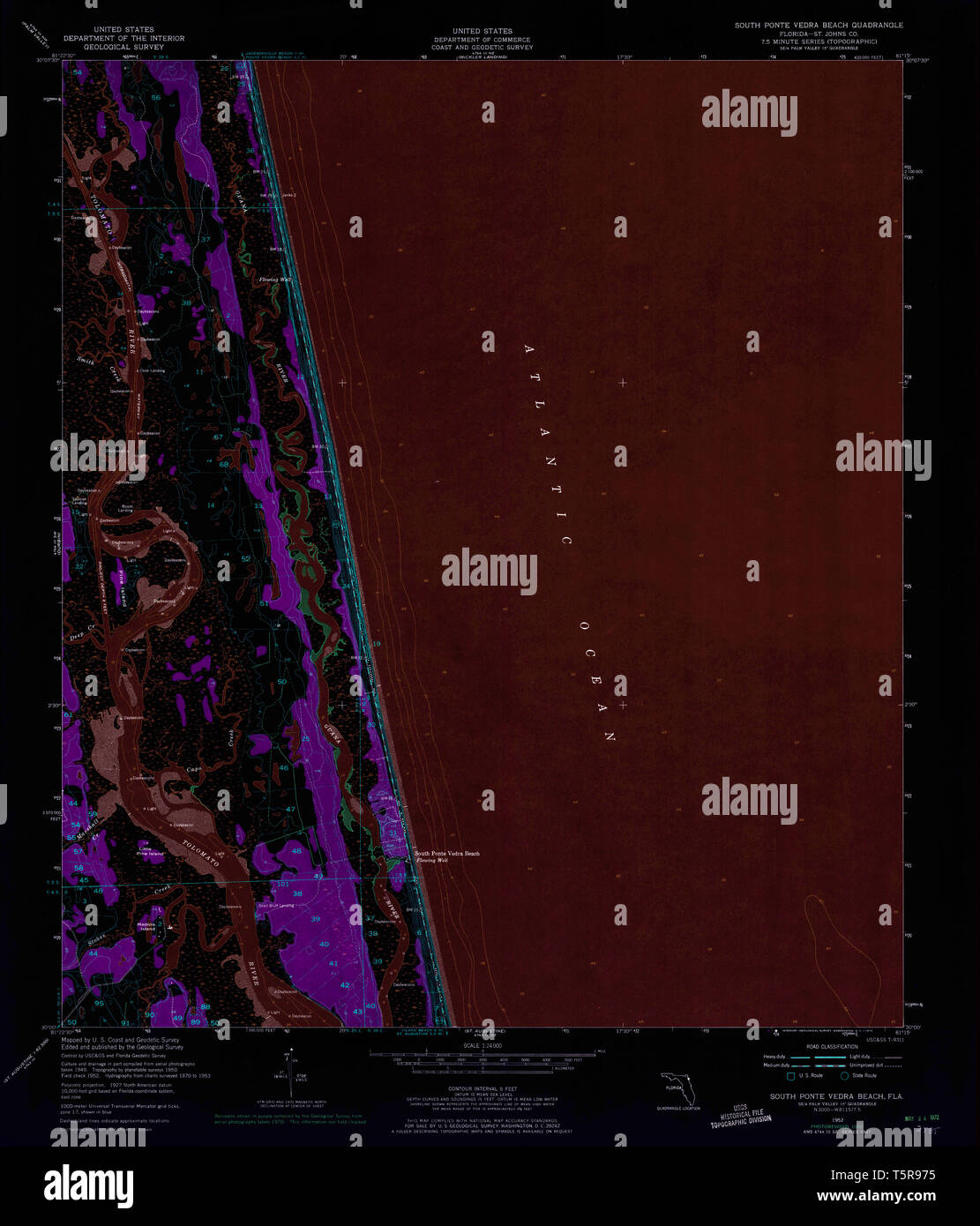 Map of ponte vedra beach hi-res stock photography and images - Alamy