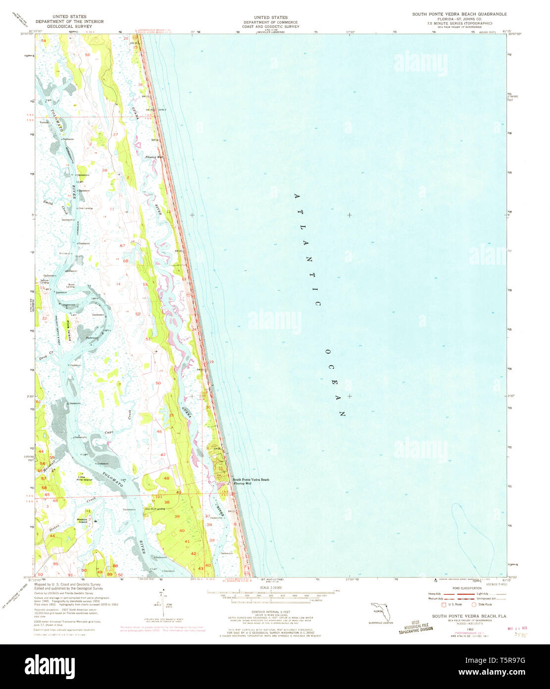 Ponte vedra beach map hi-res stock photography and images - Alamy